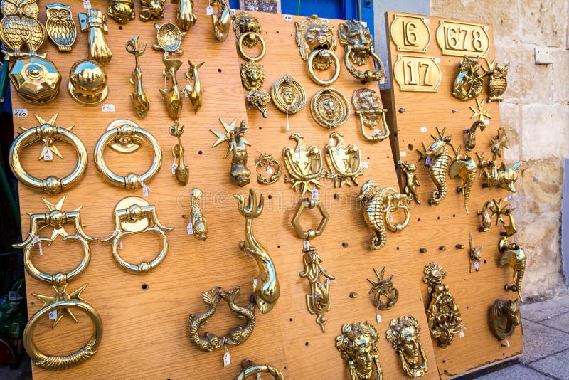 Board with Door Handles and Plate Numbers Stock Image - Image of handle ...