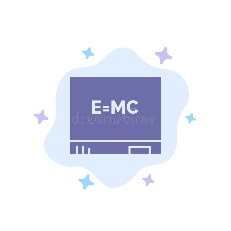 Board, Education, Formula Blue Icon on Abstract Cloud Background Stock ...