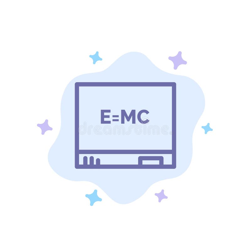 Board, Education, Formula Blue Icon on Abstract Cloud Background Stock ...