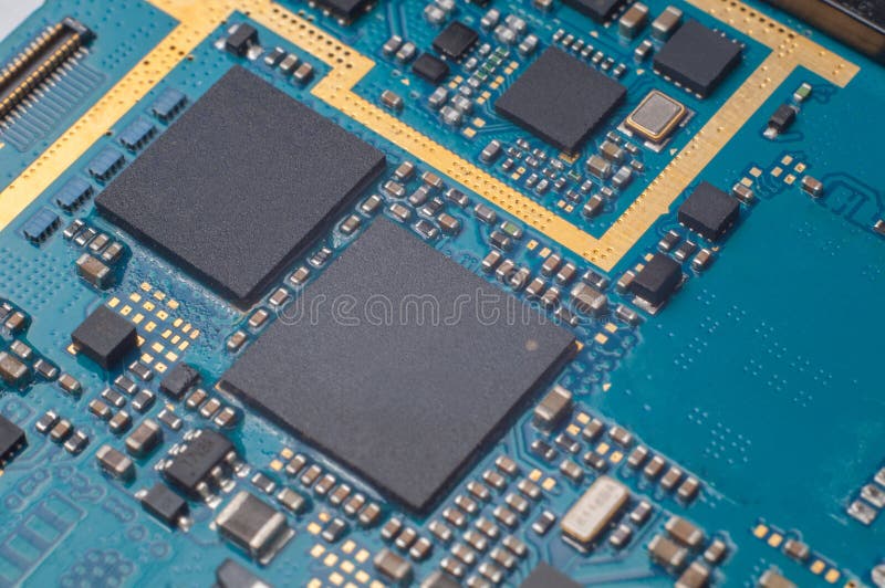Board Electronic Module with Chips Stock Photo - Image of chips ...