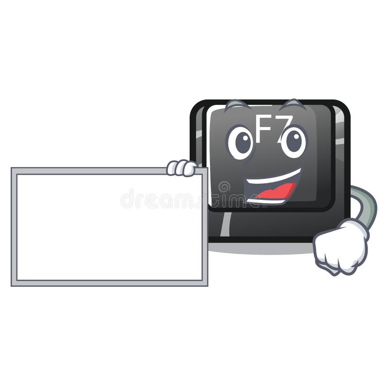 With Board F7 Button Installed on Cartoon Keyboard Stock Vector ...