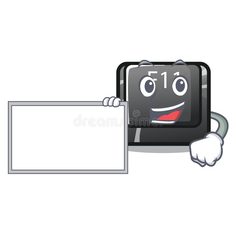 With Board F11 Button Installed on Mascot Keyboard Stock Vector ...