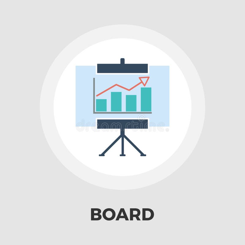 Board icon. stock vector. Illustration of presentation - 93392098
