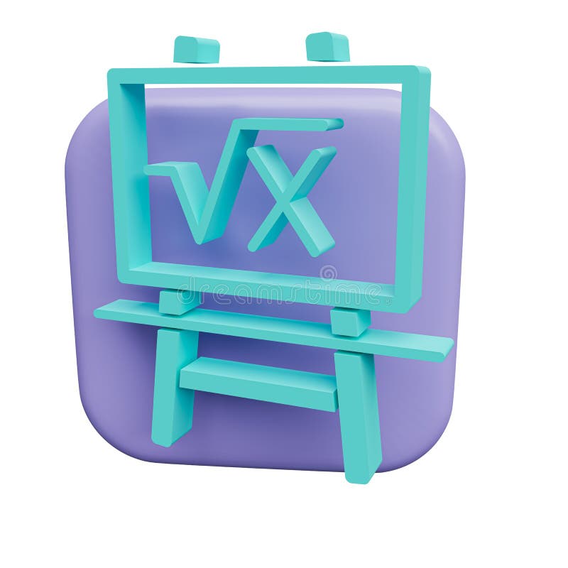 Board with Formula 3d Icon Render Illustration Stock Illustration ...