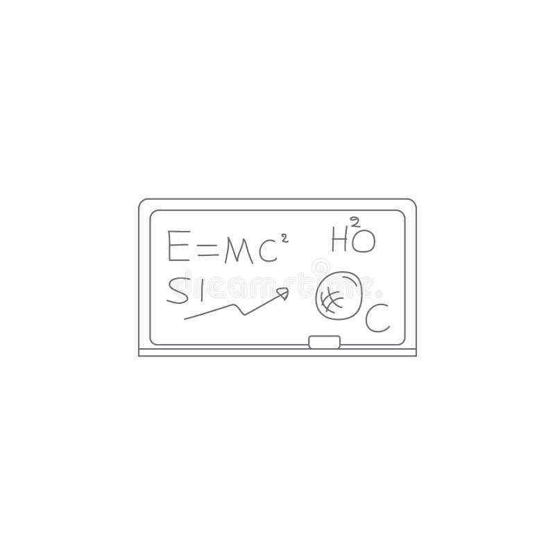 Board with Formula Icon. Simple Element Illustration. Board with ...