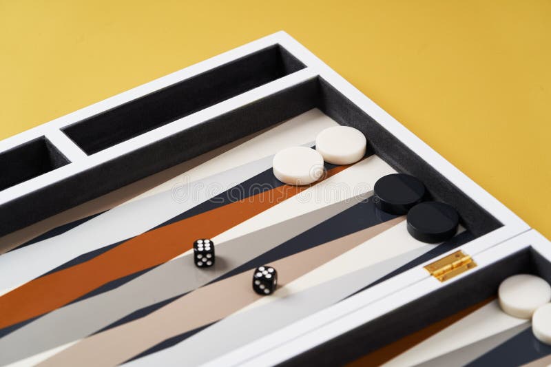 Board Game Backgammon. Open Backgammon Game with Dice Stock Image ...