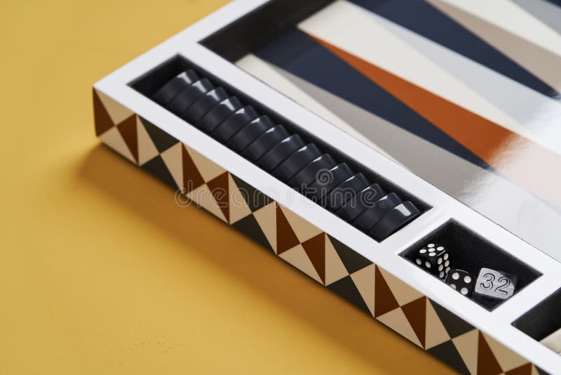 Board Game Backgammon. Open Backgammon Game with Dice Stock Image ...