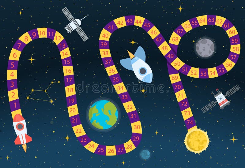 Board Game with Block Path People Play Way Step Path Challenge Ready To ...