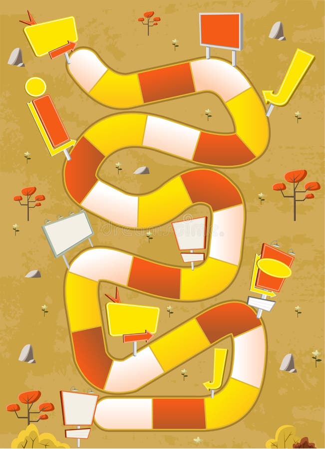 Board Game with a Block Path Stock Vector - Illustration of condominium ...