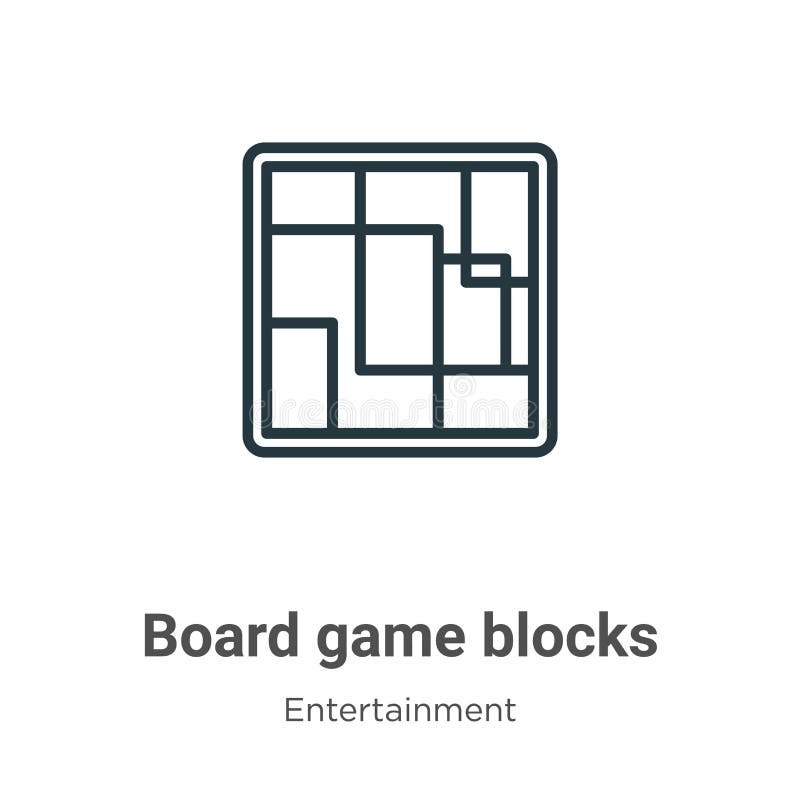 Board Game Blocks Icon in Filled, Thin Line, Outline and Stroke Style ...