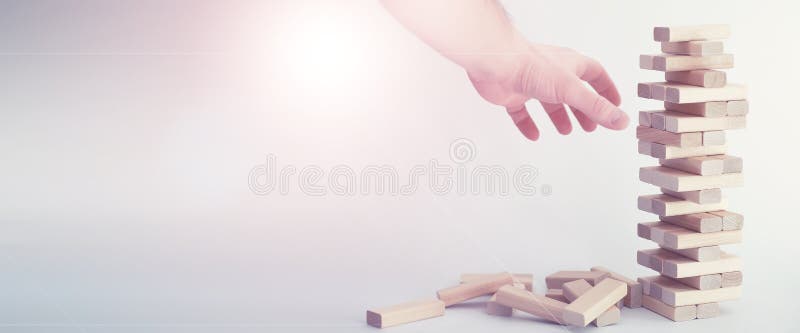 Board Game Tower of Wood Sticks Stock Photo - Image of business ...