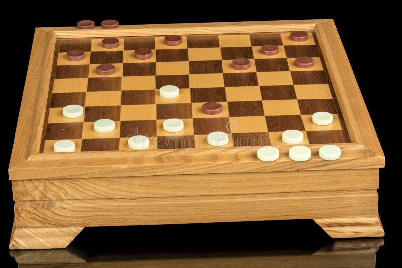 Board Game of Checkers Already in Progress Stock Photo - Image of ...