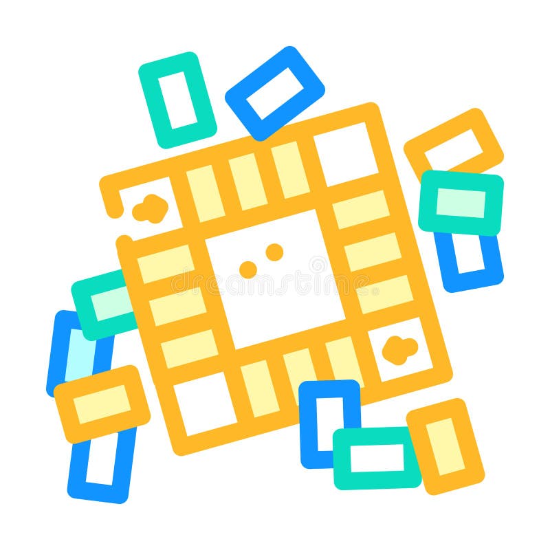 Board Game Color Icon Vector Illustration Flat Stock Vector ...
