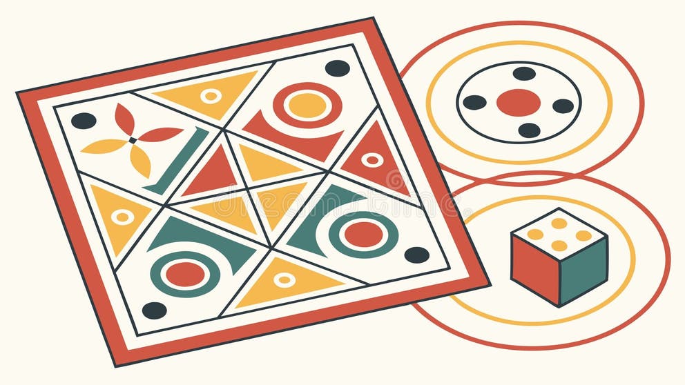 Board Game Elements, Dice and Patterns, Leisure Fun, Vector Design ...
