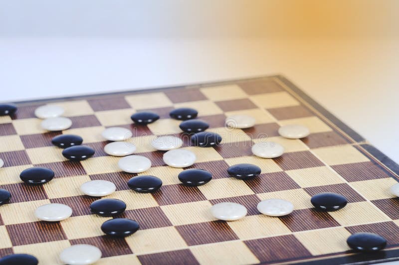 Board Game Go and Black and White Bones. Go or Wei-Chi ,board Game ...