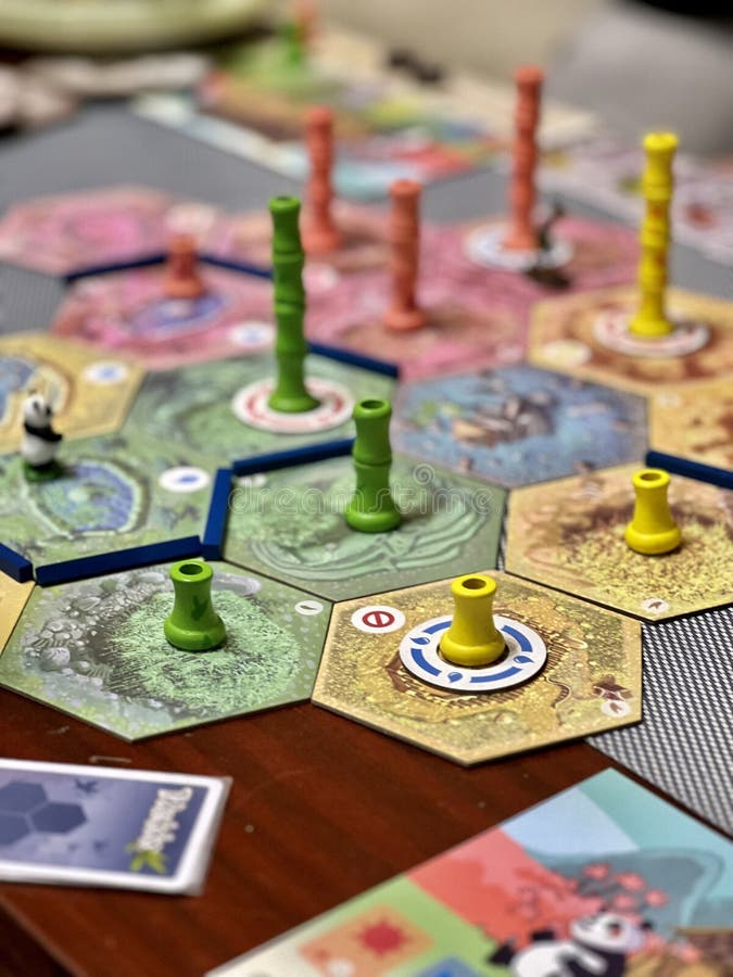 Board Game with Hexes and Large Sized Pieces Stock Photo - Image of ...