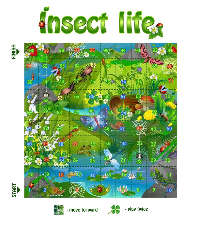 Board Game Insect Life Stock Illustrations – 6 Board Game Insect Life ...