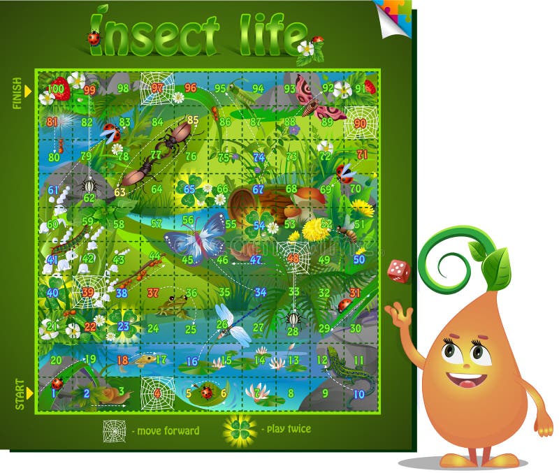 Board game insect life stock illustration. Illustration of insects ...
