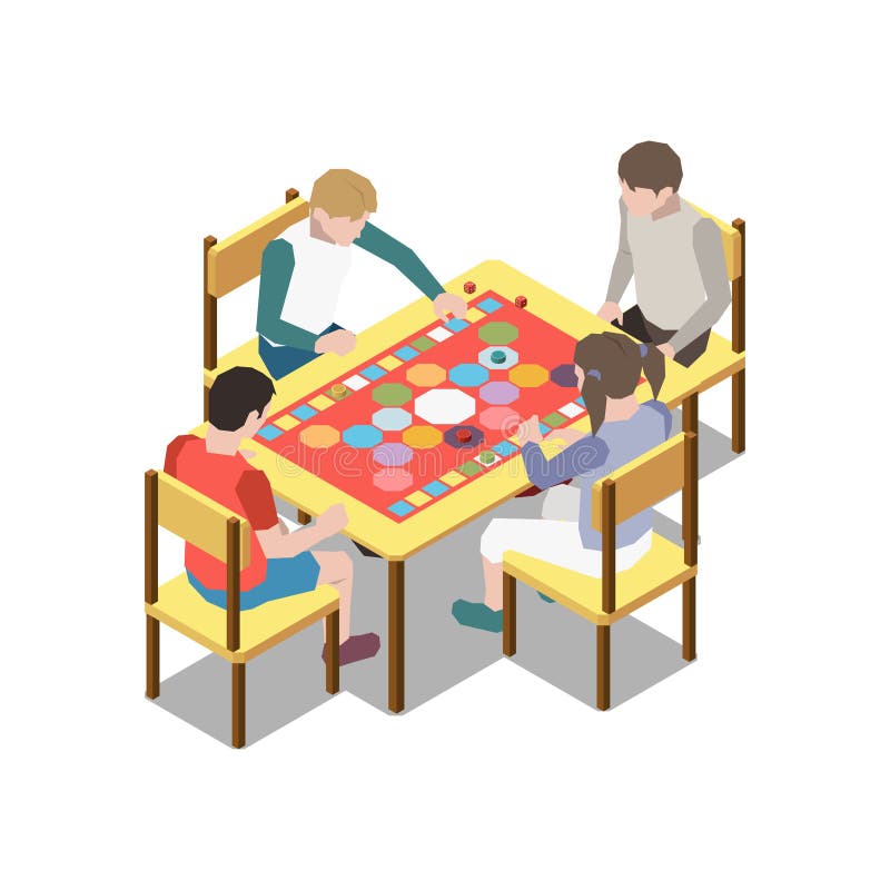 Board Game Isometric Icon stock vector. Illustration of opportunity ...