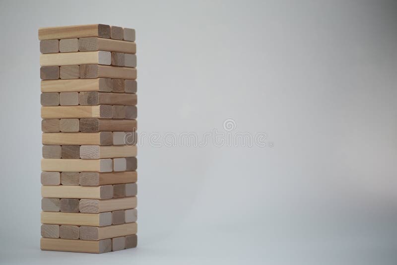 Board Game Jenga Tower of Wood Sticks Stock Photo - Image of ...