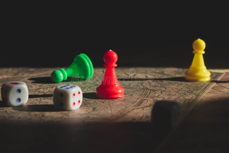 Board Game Kit. Vintage Style Game. Land Conquest Strategy Stock Image ...