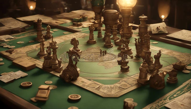 Board Game. Magic Game. Vintage Fun. Mystical Figures. AI Generated ...