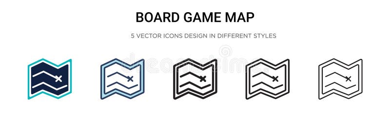 Board Game Map Icon in Filled, Thin Line, Outline and Stroke Style ...