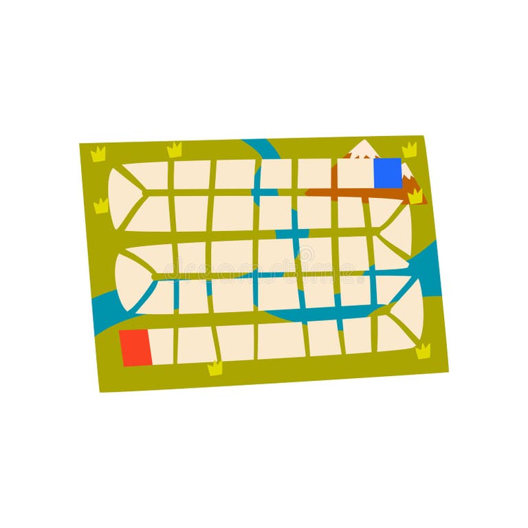 Board Game Map Vector Illustration on a White Background Stock Vector ...