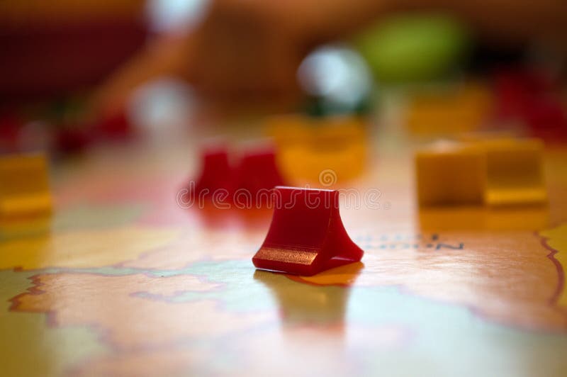 Board Game Pieces on Colorful Board Stock Image - Image of games ...
