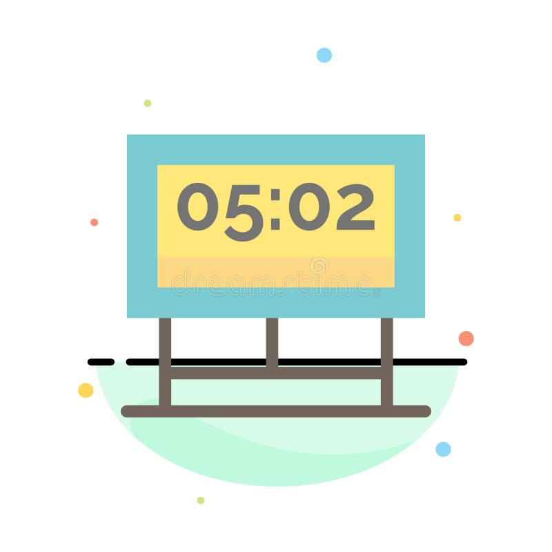 Board, Game, Score, Scoreboard Abstract Flat Color Icon Template Stock ...