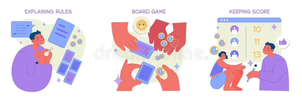 Board Game Strategy Explained with Stock Vector - Illustration of ...