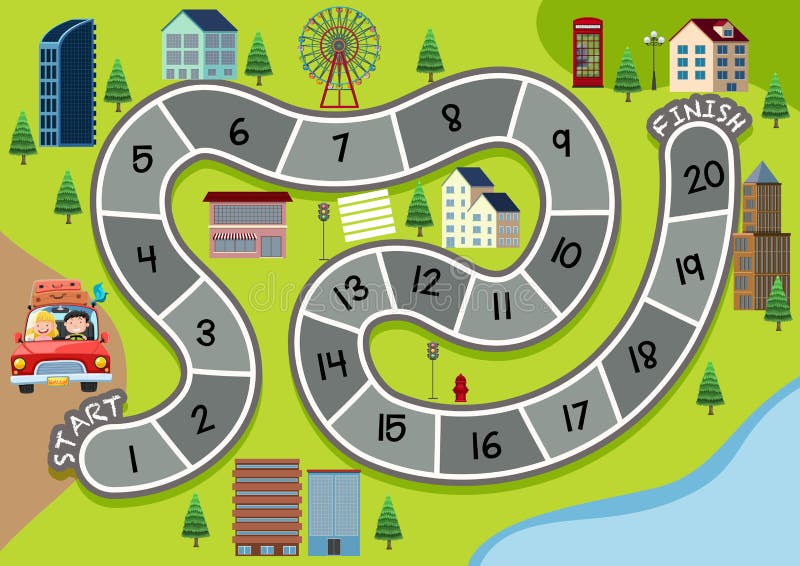 A board game template stock vector. Illustration of drawing - 142019930