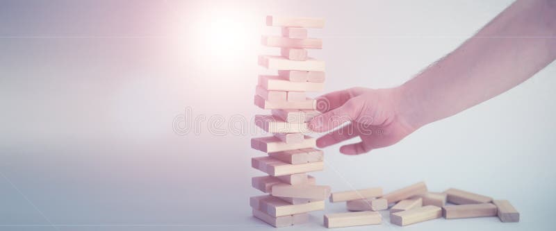 Board Game Tower of Wood Sticks Stock Photo - Image of cube, hand ...