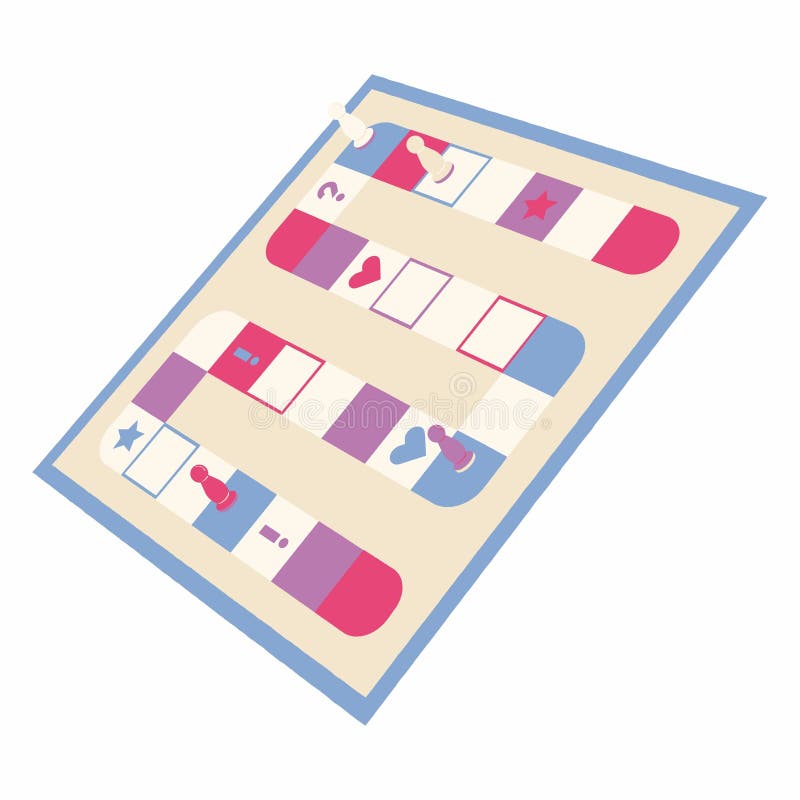 Board Game Vector Illustration Pion Stock Illustration - Illustration ...