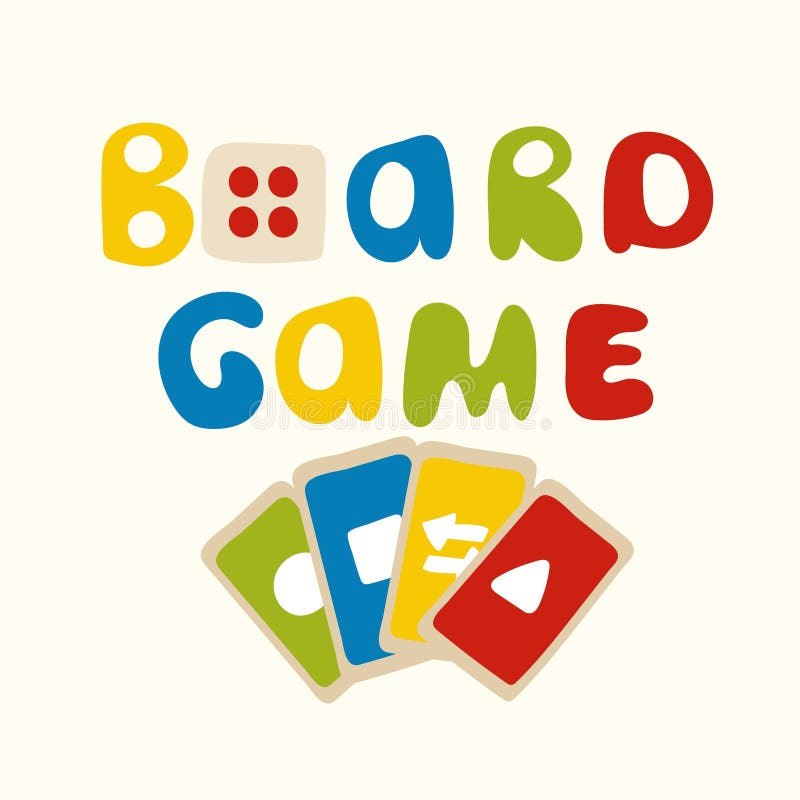 Board Game Vector Inscription. Isolated Flat Illustration. Stock Vector ...