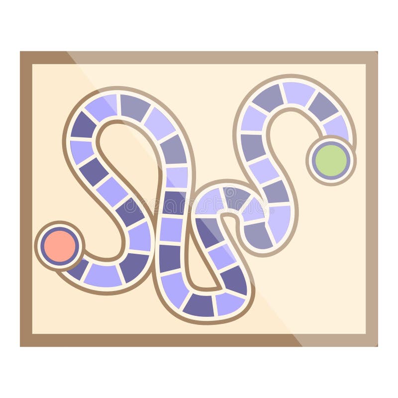 Board Game with Winding Path and Two Markers Showing Progress Stock ...