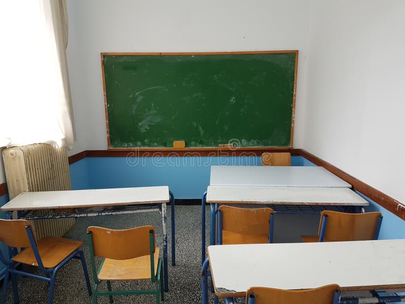 Board Green Chalks in a Classroom Stock Photo - Image of blackboard ...