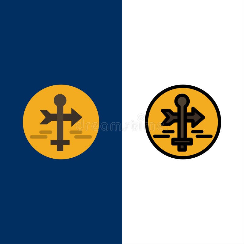 Board, Guide, Map, Map Pointer, Travel Icons. Flat and Line Filled Icon ...