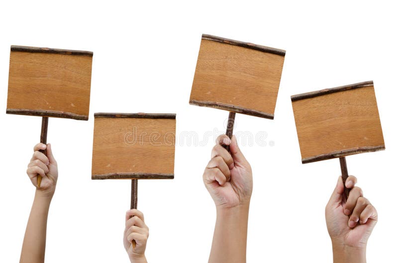 Board in hand stock image. Image of showing, advertisement - 30957611