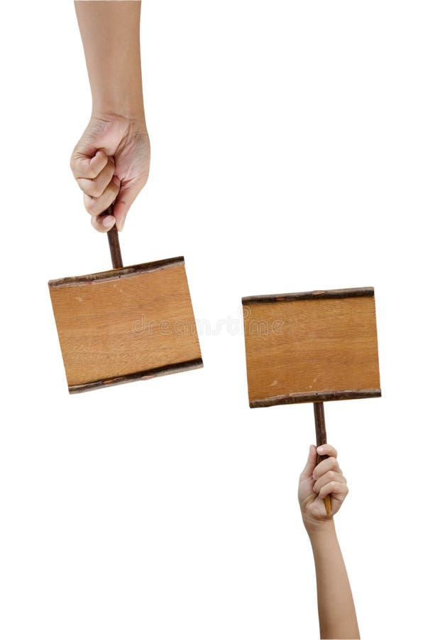 Board in hand stock image. Image of showing, advertisement - 30957611