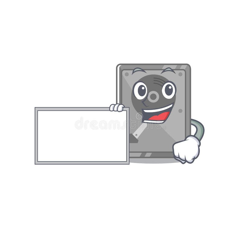 With Board Hard Drive Internal on the Character Stock Vector ...