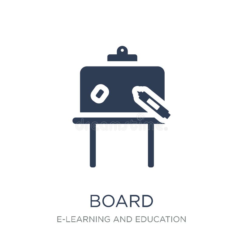 Board Icon. Trendy Flat Vector Board Icon on White Background Fr Stock ...