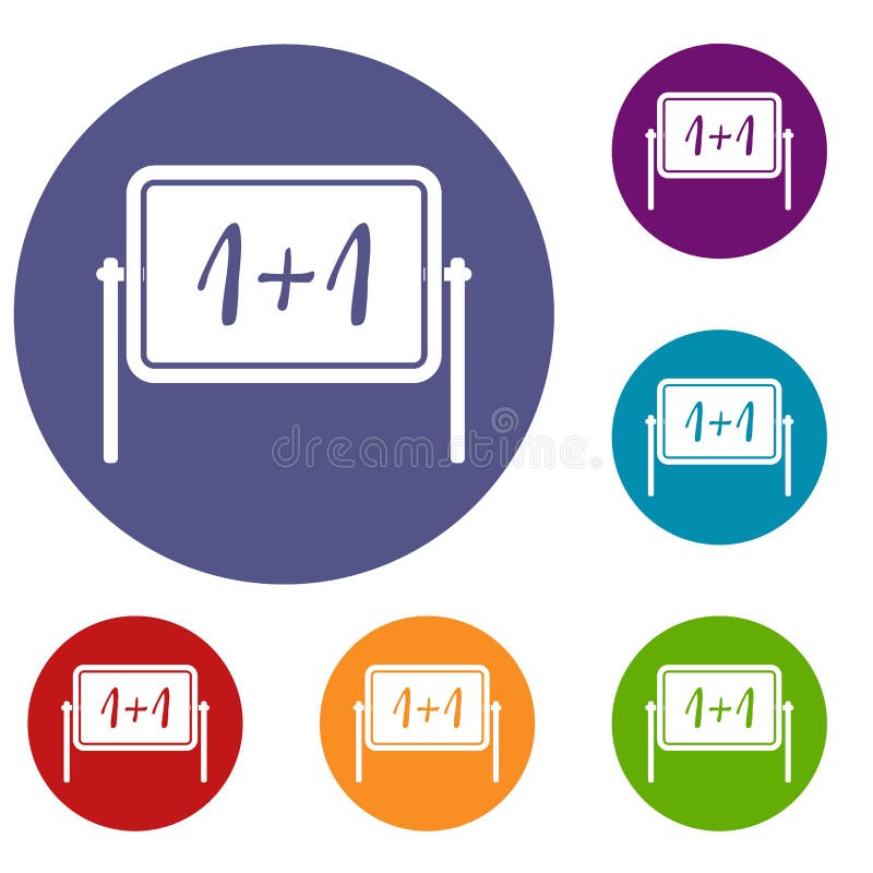 Board icons set stock vector. Illustration of teaching - 96434470