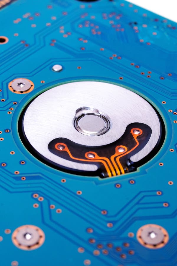 Board Inside a Computer Hard Drive Closeup Stock Photo - Image of ...