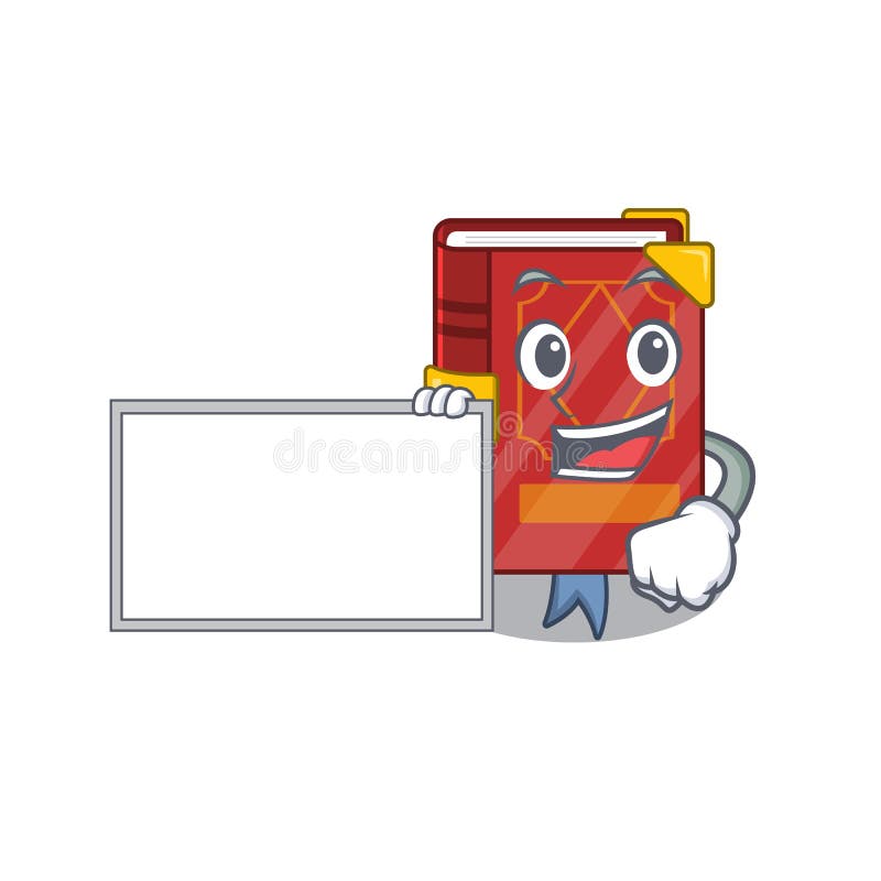 With Board Magic Spell Book in the Cartoon Stock Vector - Illustration ...