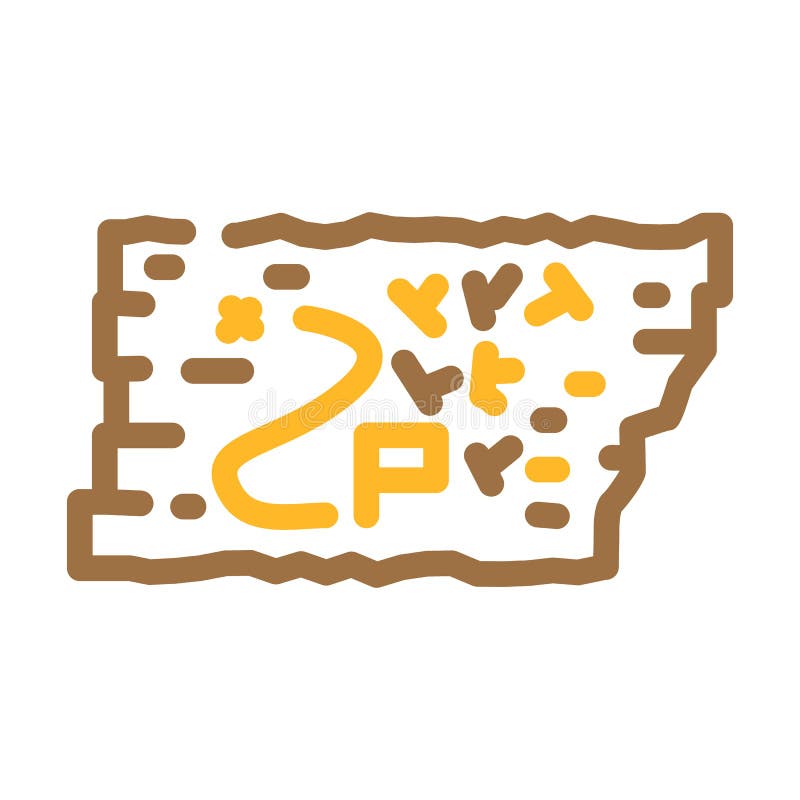 Board with Map Color Icon Vector Illustration Stock Vector ...