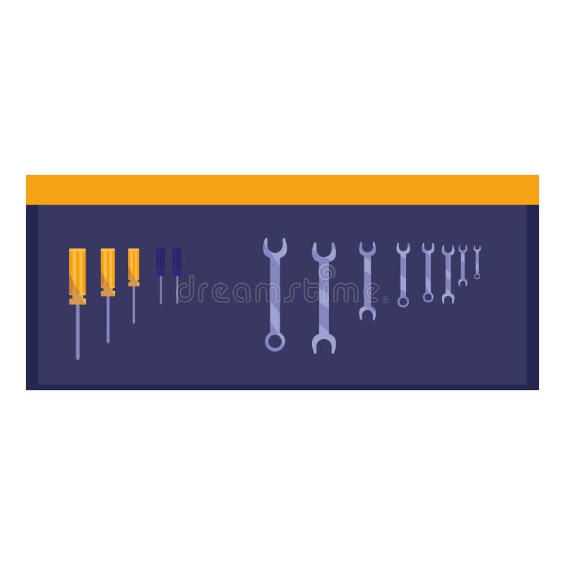 Mechanic with Tools Drawings Logo Stock Illustration - Illustration of ...