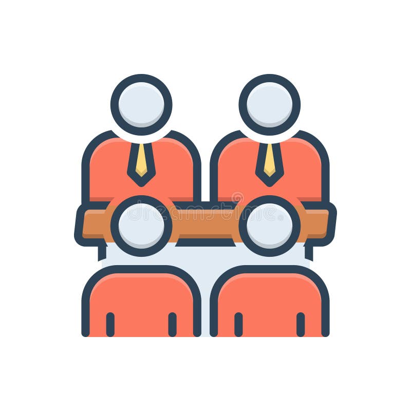 Color Illustration Icon for Board Meeting, Conference and Communication ...