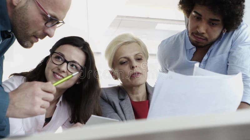 HR Staff Members Speak with Job Seeker during Interview in Corporate ...