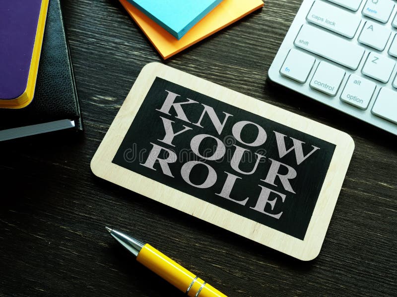 Board with Memo Know Your Role. Stock Photo - Image of corporate, role ...